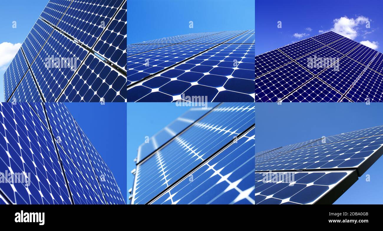 Solar panels on with a blue photocell, replacing old sources of ...