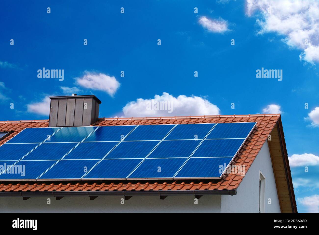 Solar panels on with a blue photocell, replacing old sources of ...