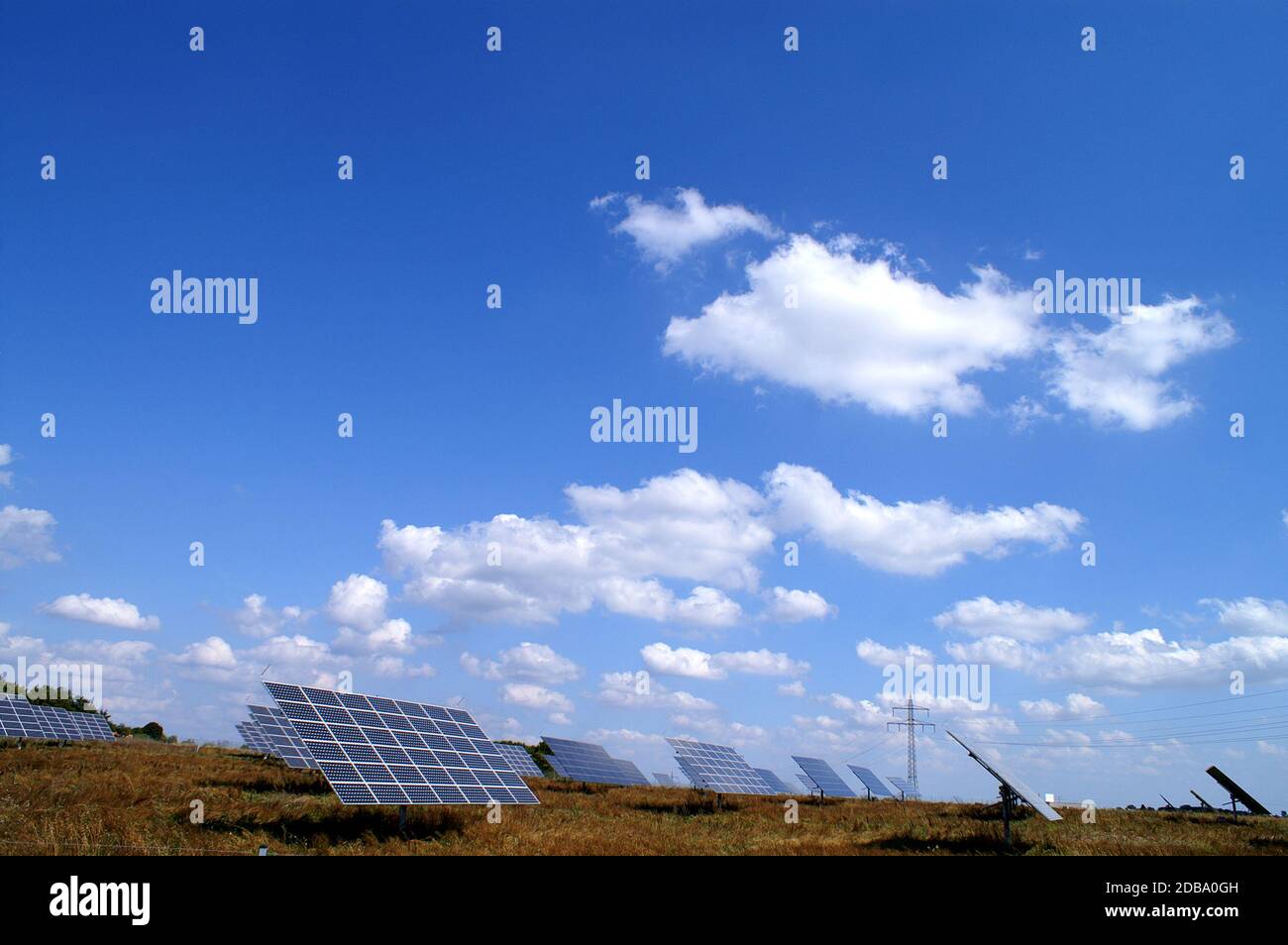 Solar panels on with a blue photocell, replacing old sources of ...