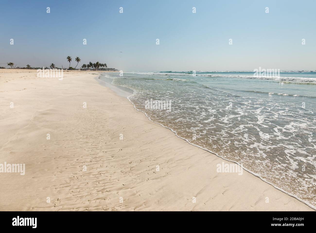 View of the Al Haffa beach in Salalah, Oman, Indian Ocean Stock Photo ...