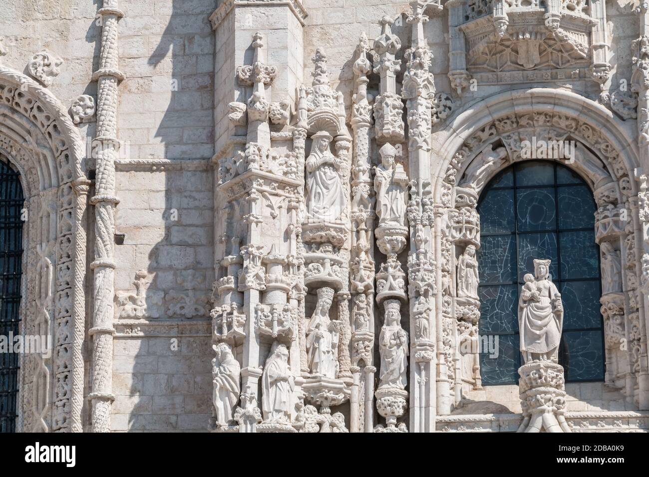 architectural detail of the holy mary church of Belem (Igreja de Santa ...