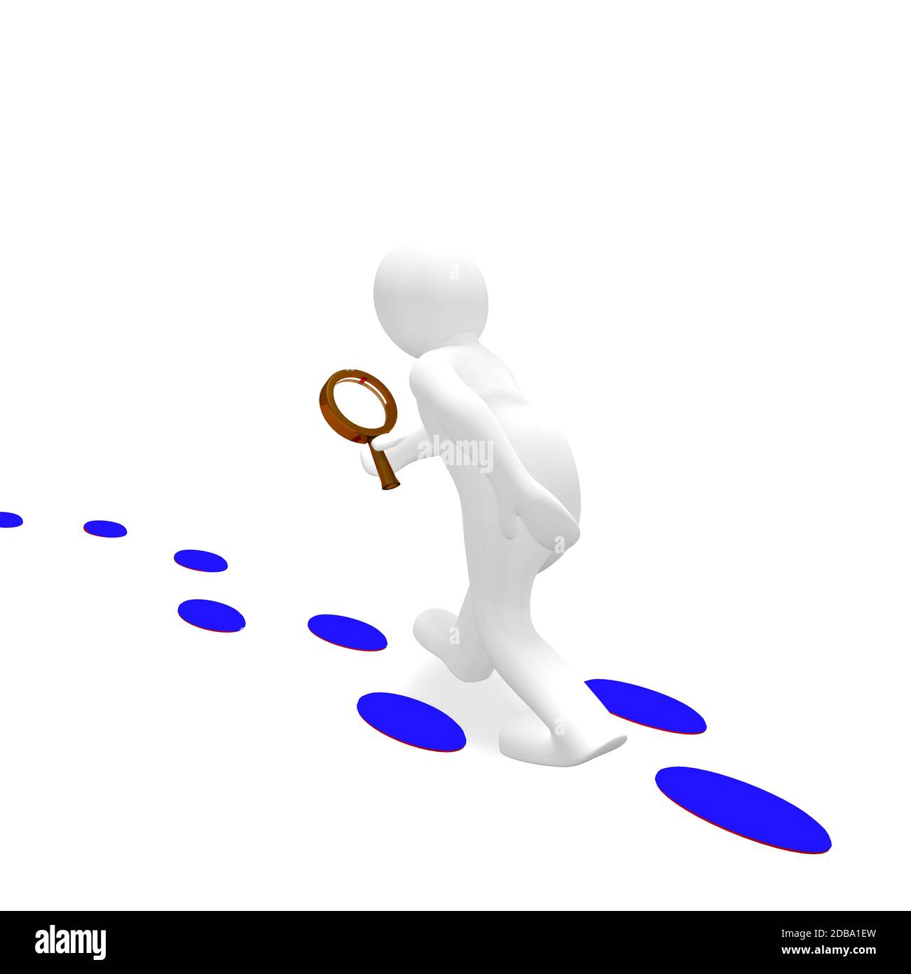 3d render little man magnifying hi-res stock photography and images - Alamy