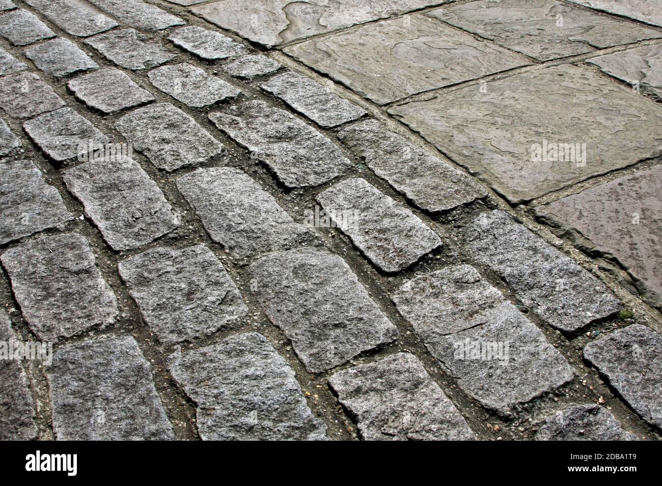 Very old pavement made from cobble stone Stock Photo - Alamy