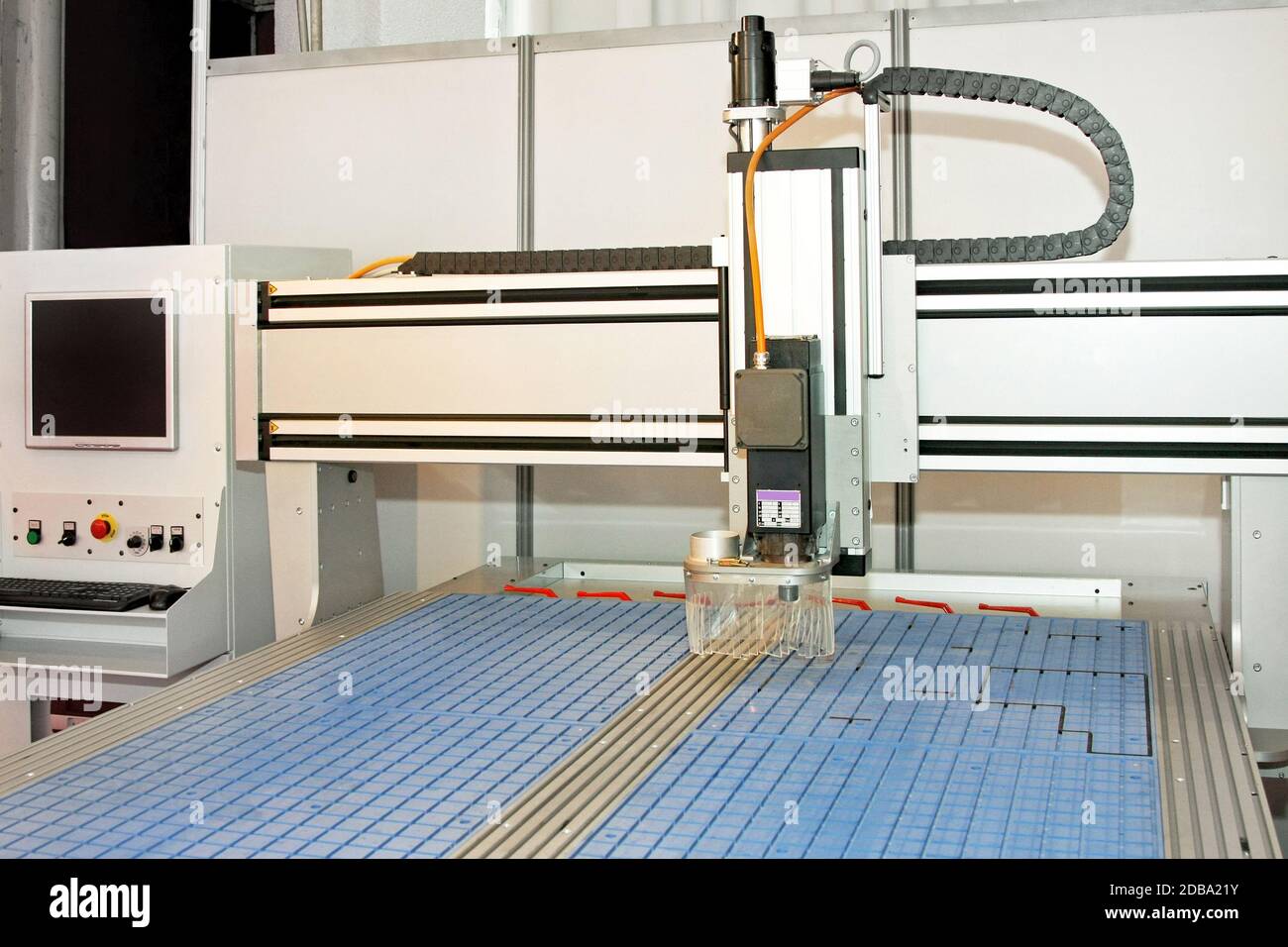 Big industrial precision planner cutter for materials Stock Photo - Alamy