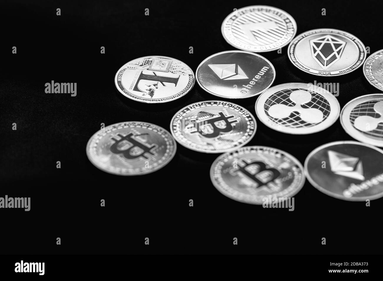 bitcoin chart on dark background. Cryptocurrency is the currency of the ...