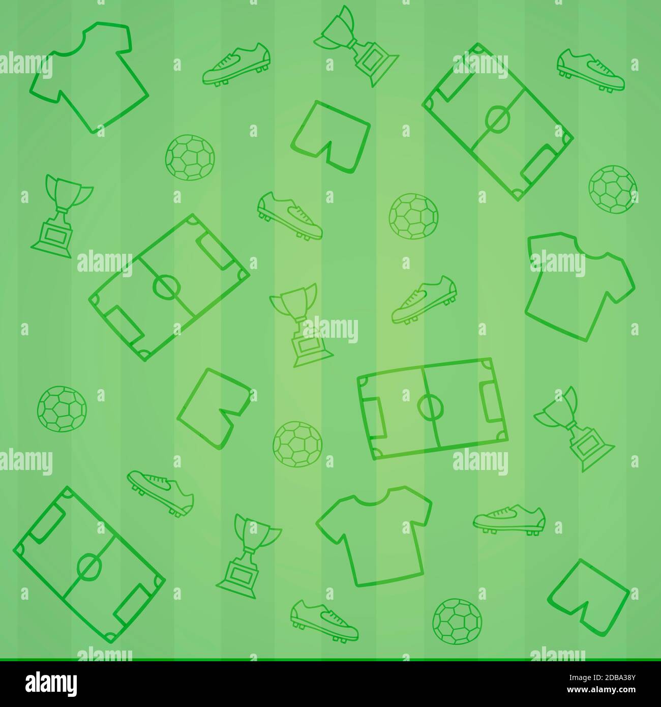 Abstract sports background with different football elements ...