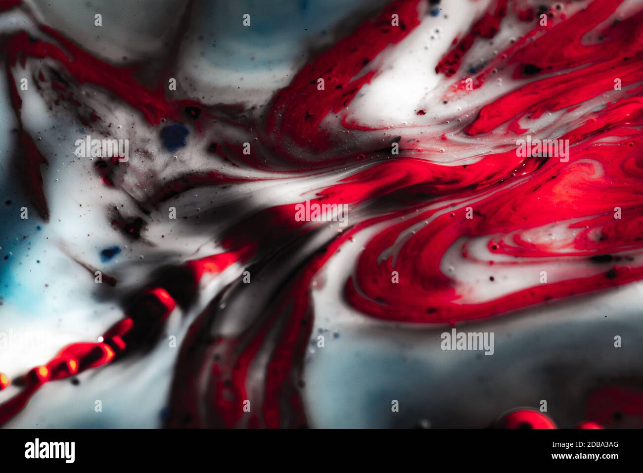 Abstract microcosm with planets, galaxies, oceans and landscapes. Macro ...