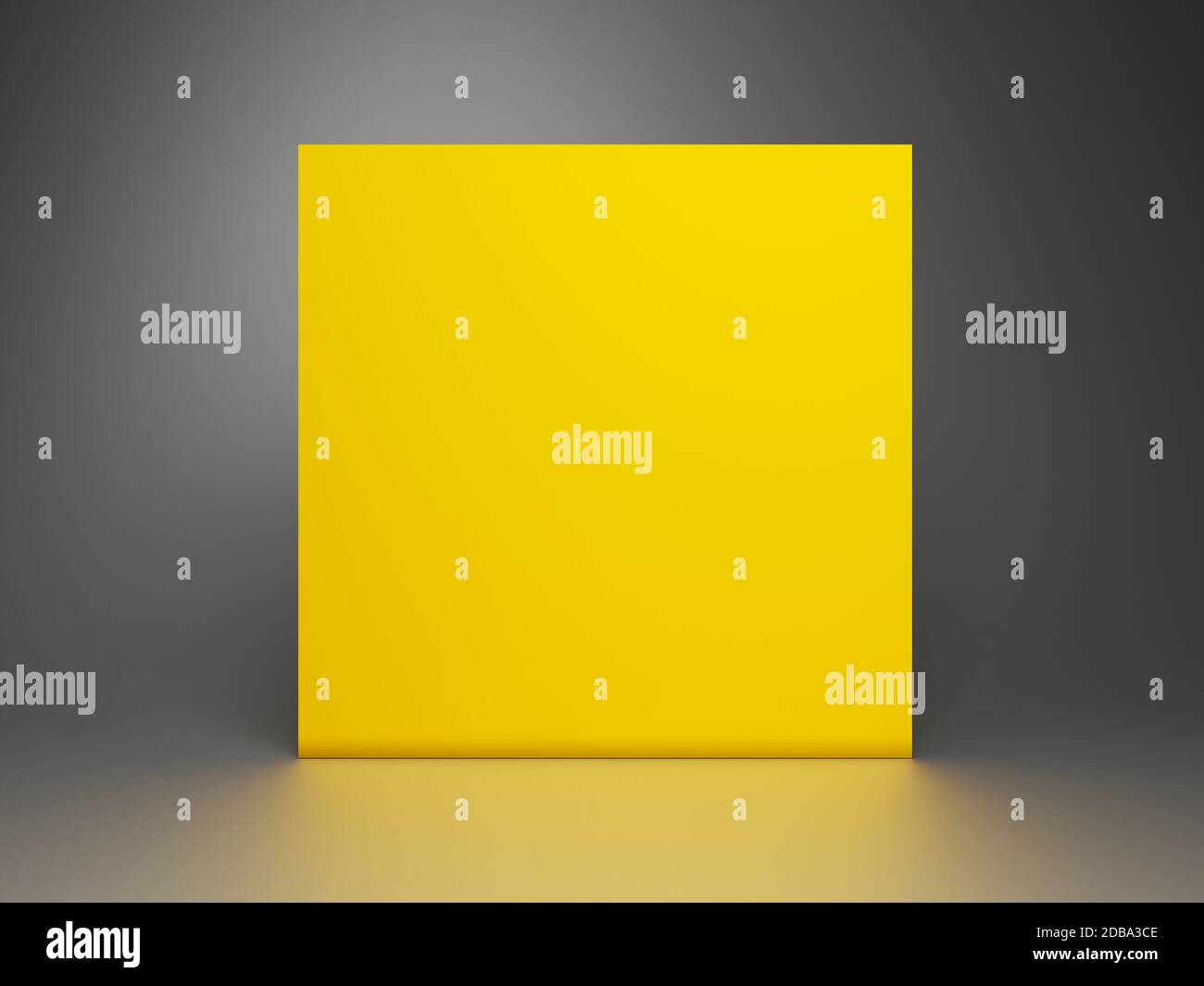 3D Render of Abstract Yellow Composition. Minimal Studio Stock Photo ...