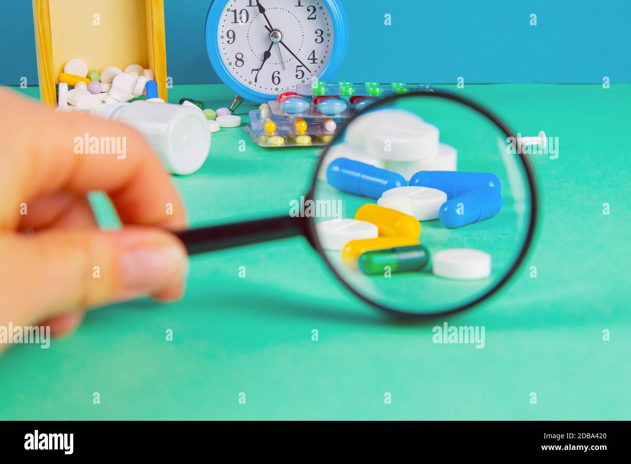 Pharmaceutical research and clinical trials concept. Medicine vial ...