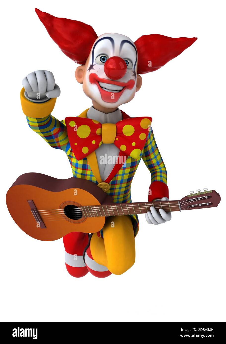 Fun clown - 3D Illustration Stock Photo - Alamy