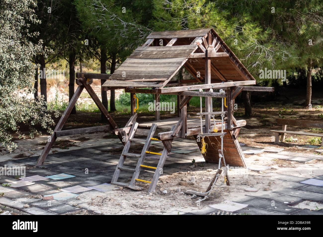 Dilapidated playground equipment hi-res stock photography and images ...