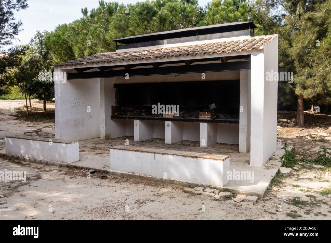 public barbeque area in a park near Torremendo in Spain Stock Photo - Alamy