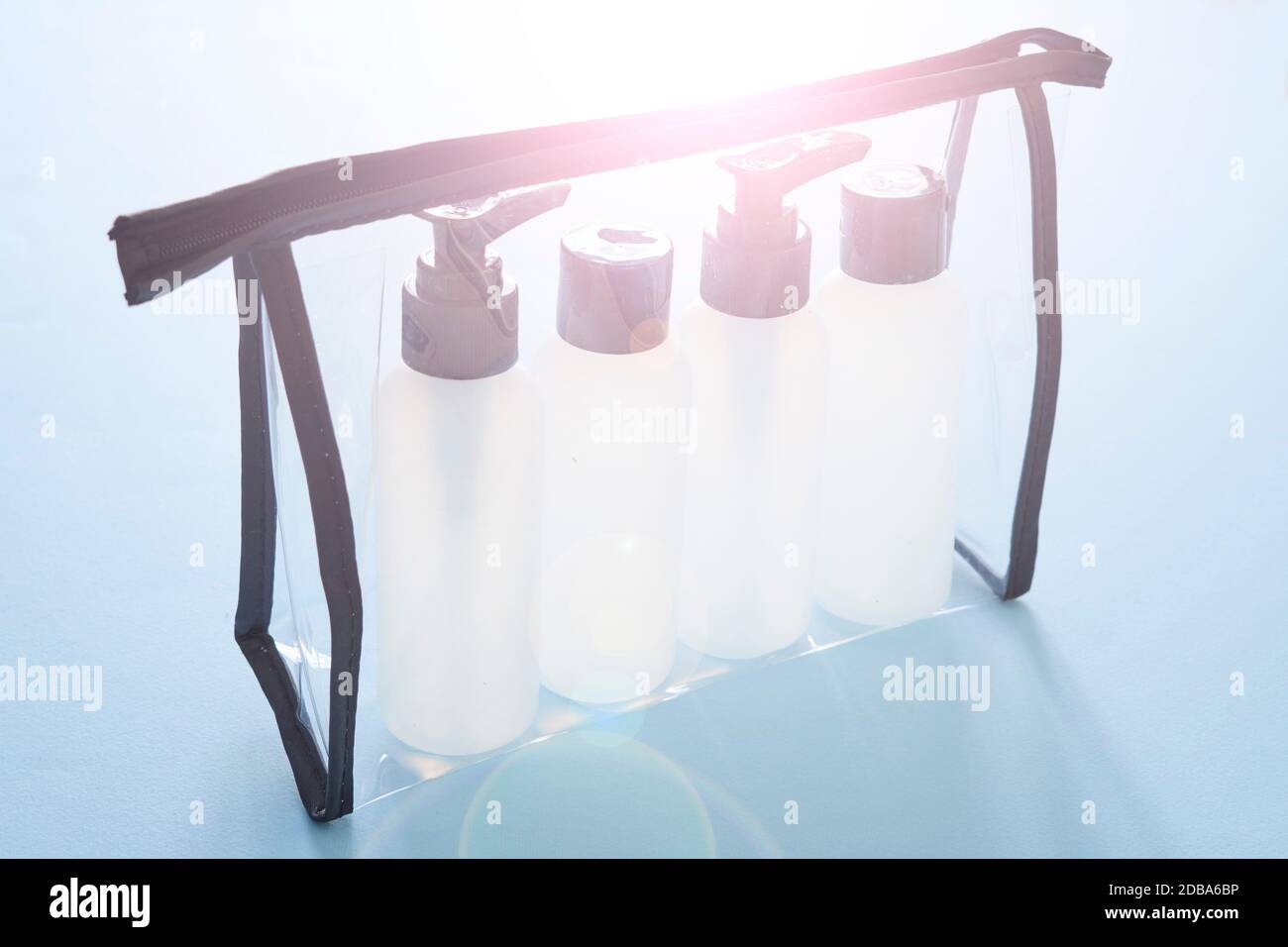 A studio photo of a bathroom travel pack Stock Photo - Alamy