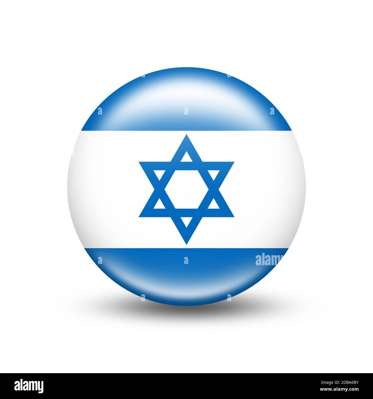 Israel country flag circle with white shadow - illustration Stock Photo ...