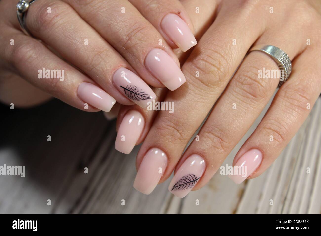 best manicure photo on beautiful long nails Stock Photo - Alamy