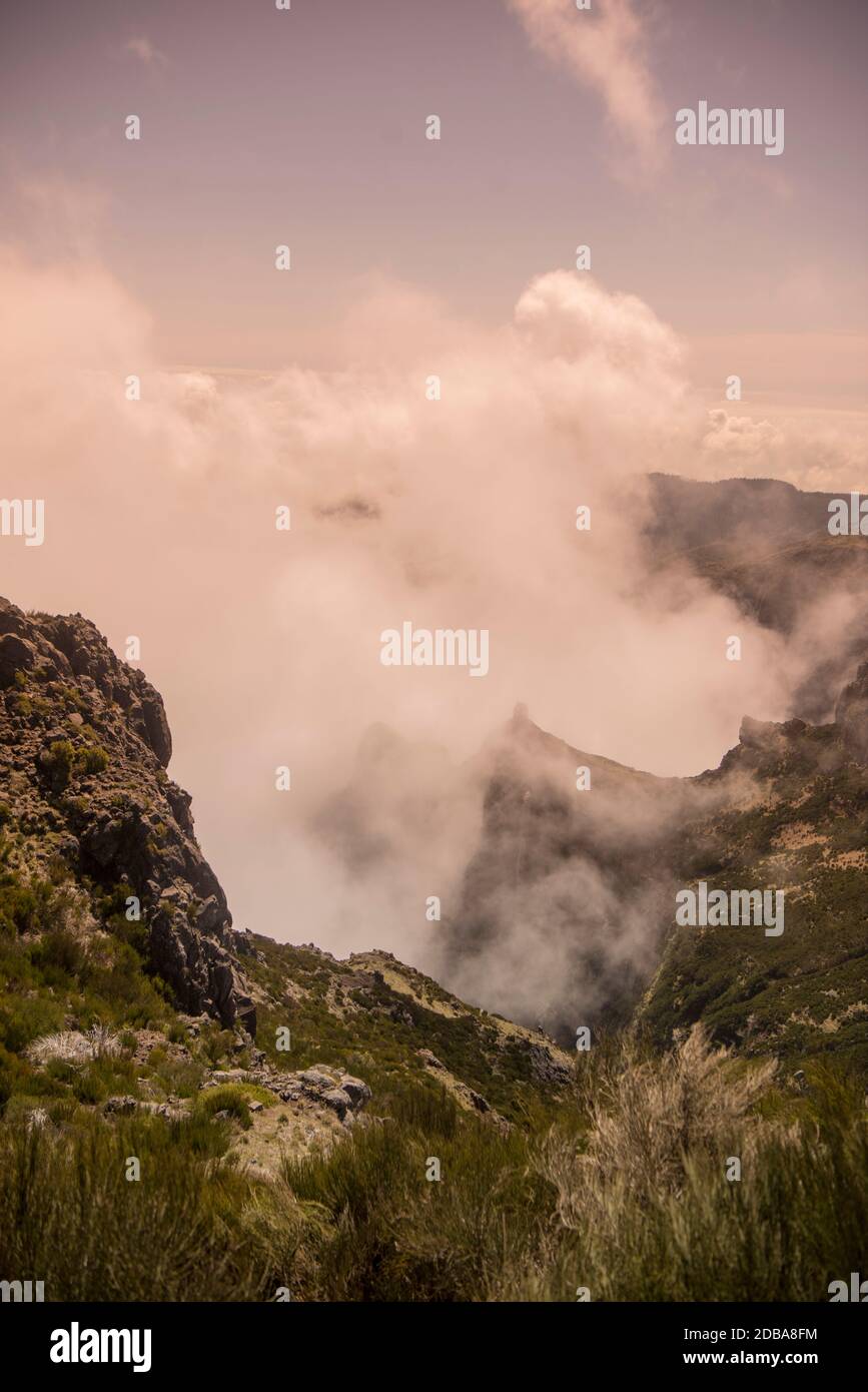 the Landscape and Mountains of the Madeira National Park in Central ...
