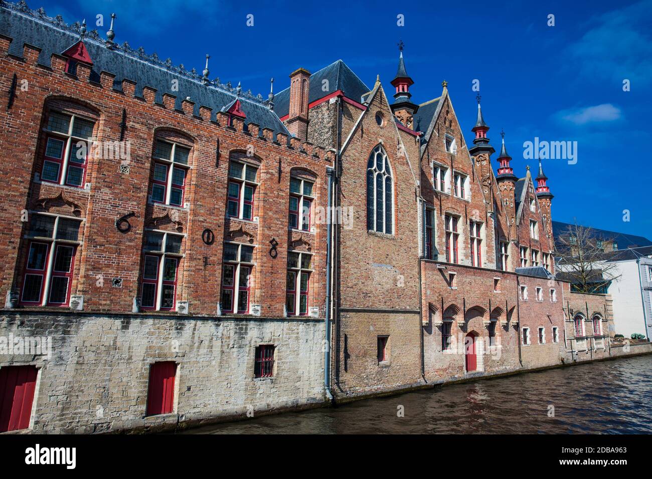 BRUGES, BELGIUM - MARCH, 2018: Canals of the historical and beautiful ...