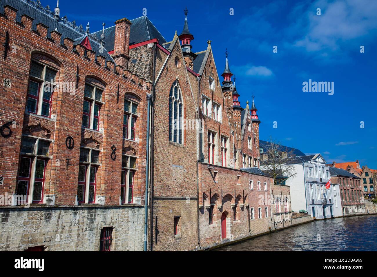 BRUGES, BELGIUM - MARCH, 2018: Canals of the historical and beautiful ...