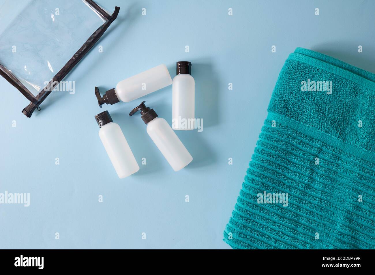 A studio photo of a bathroom travel pack Stock Photo - Alamy