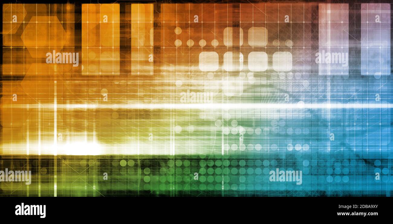 Technology Communications and Satellite Transmission Data Art Stock ...