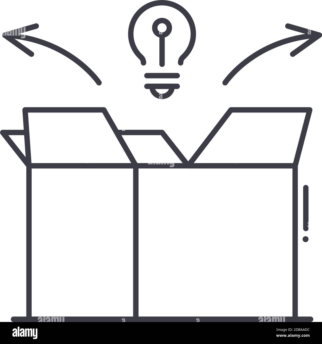 Think outside the box icon Cut Out Stock Images & Pictures - Alamy