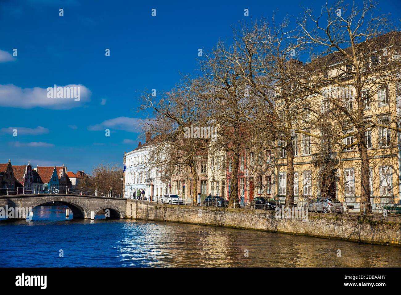 BRUGES, BELGIUM - MARCH, 2018: Canals of the historical and beautiful ...