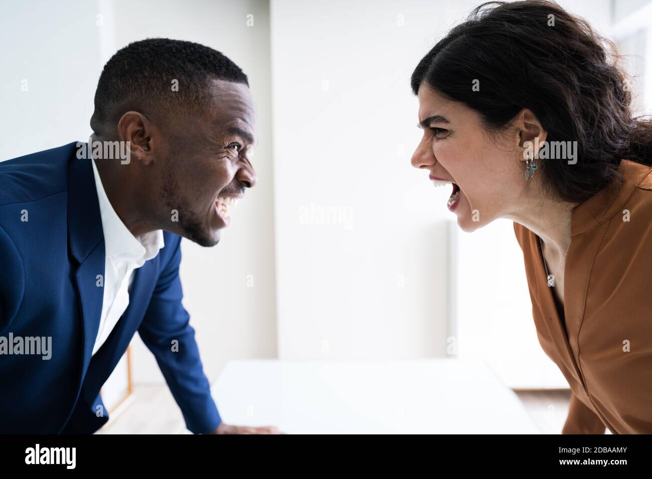 Angry Business People Shouting At Each Other Stock Photo - Alamy