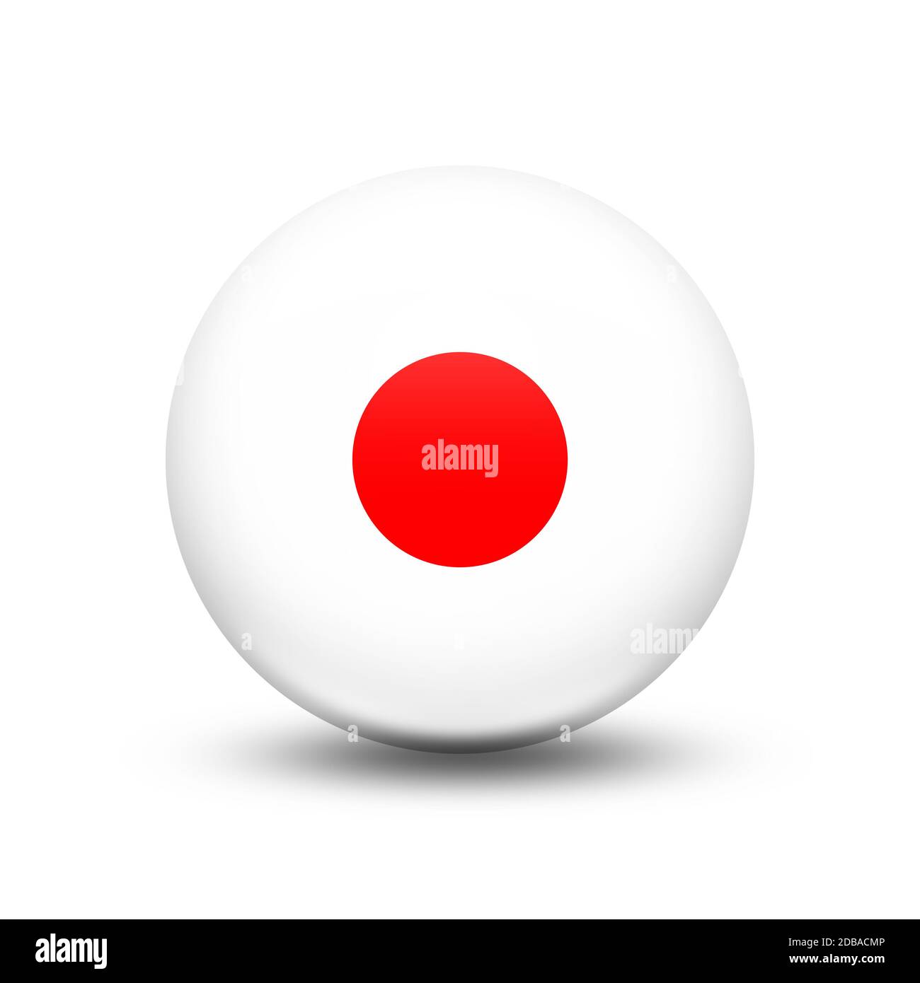 Japan country flag in sphere with white shadow - illustration Stock ...
