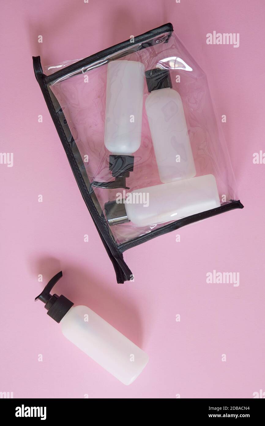 A studio photo of a bathroom travel pack Stock Photo - Alamy