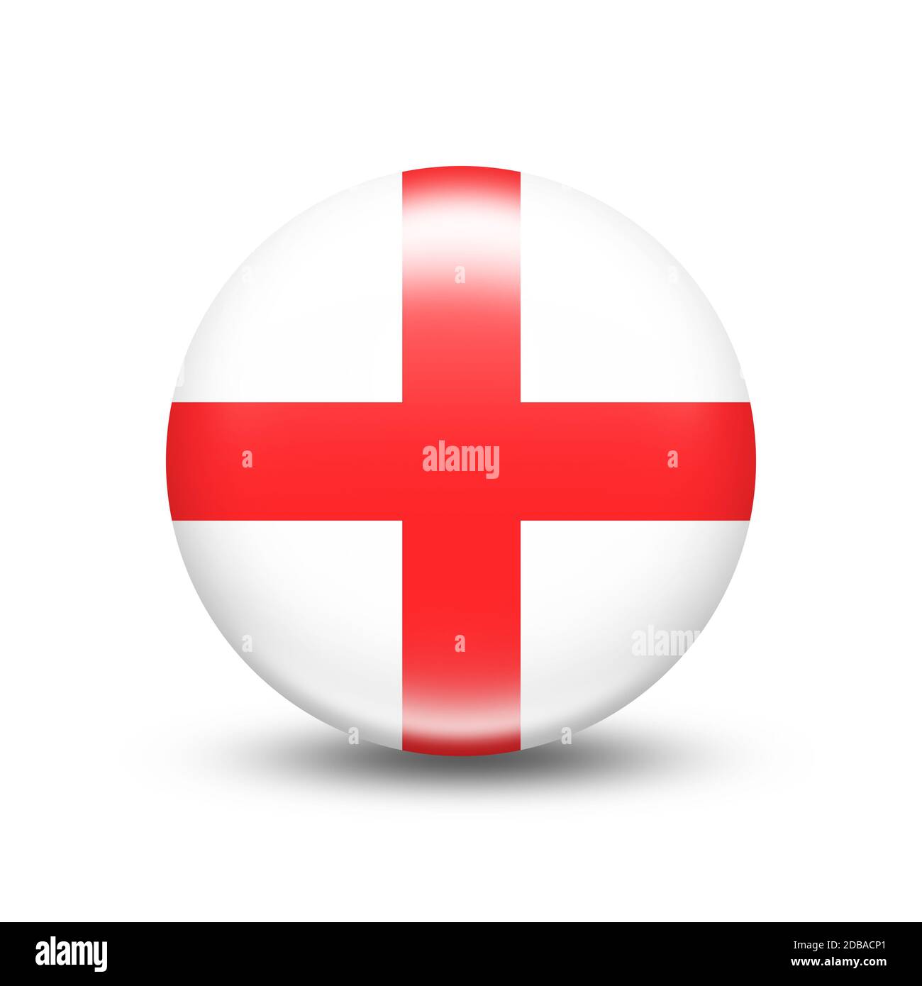 England country flag in sphere with white shadow - illustration Stock ...