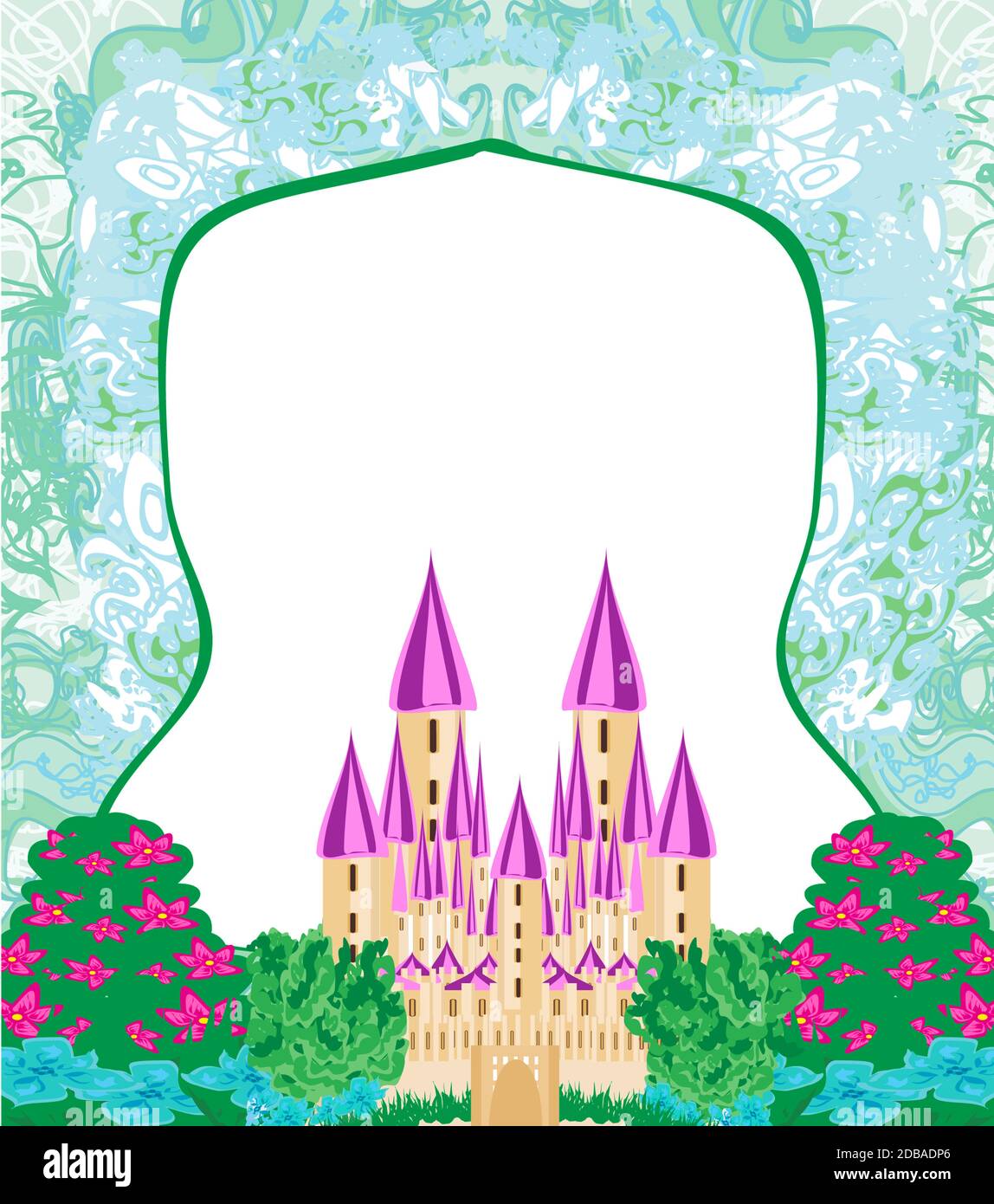 Magic Fairytale Princess Castle Frame High Resolution Stock Photography ...