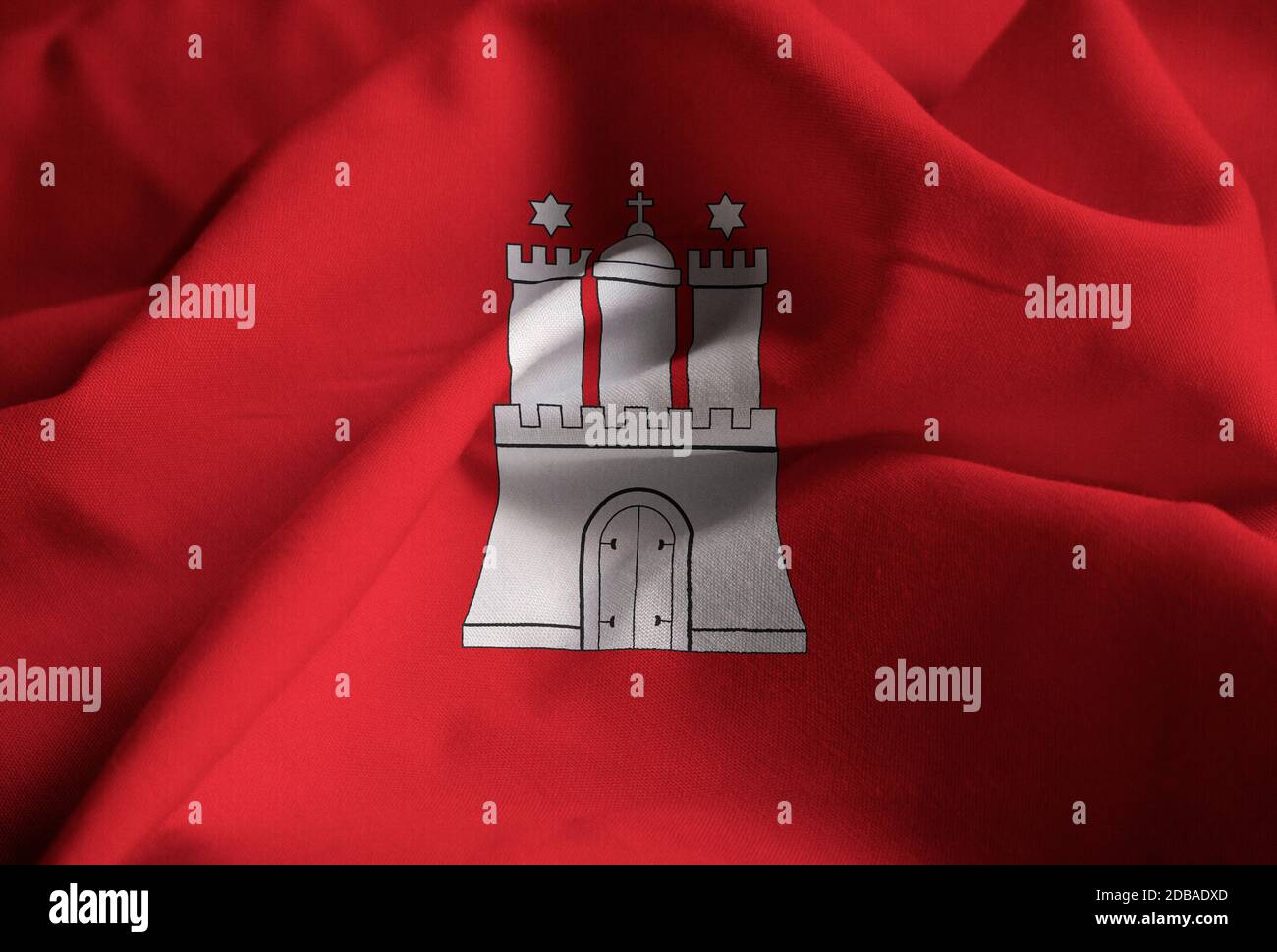Closeup of Ruffled Hamburg Flag, Hamburg Flag Blowing in Wind Stock ...