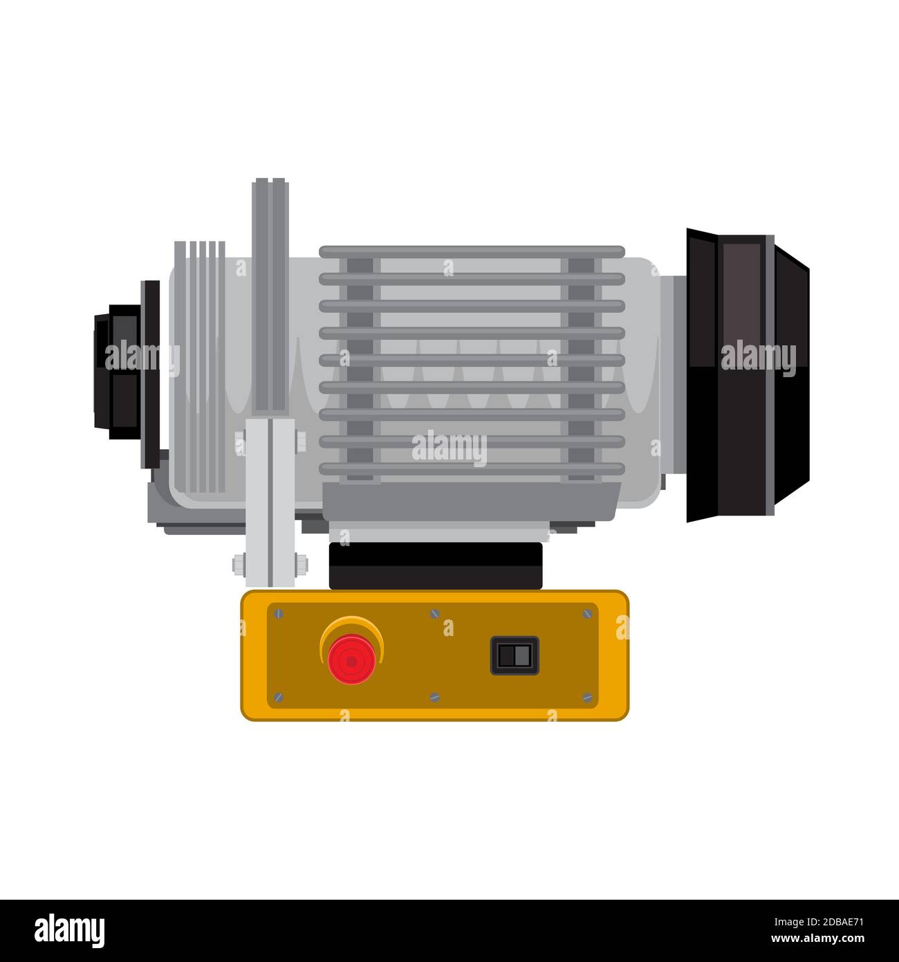 Electric Motor Icon Isolated on White Background. Industrial Engine ...