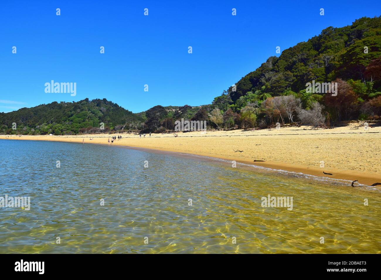 The beautiful Anchorage bay with its wonderful golden sandy beach. Some ...