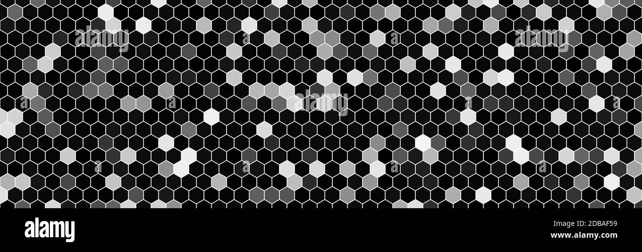 Grayscale abstract hexagon pattern, vector illustration Stock Photo - Alamy
