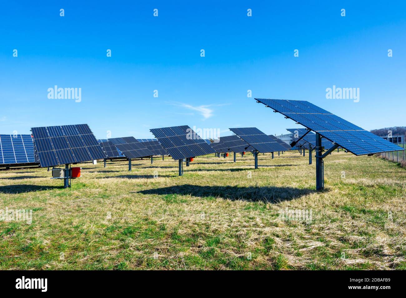 Innovative energy creation in a solar park Stock Photo - Alamy
