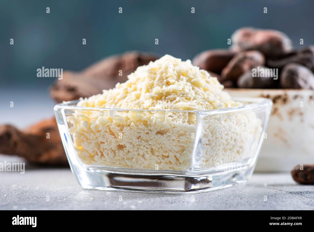 Organic cocoa butter, cocoa beans, grated cocoa lump, dark chocolate on ...