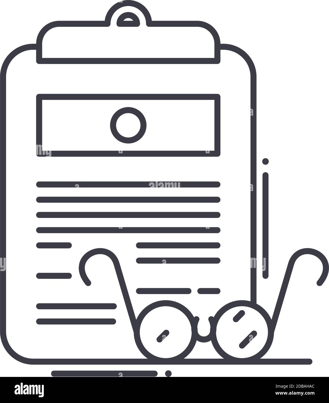 Terms and conditions icon, linear isolated illustration, thin line ...