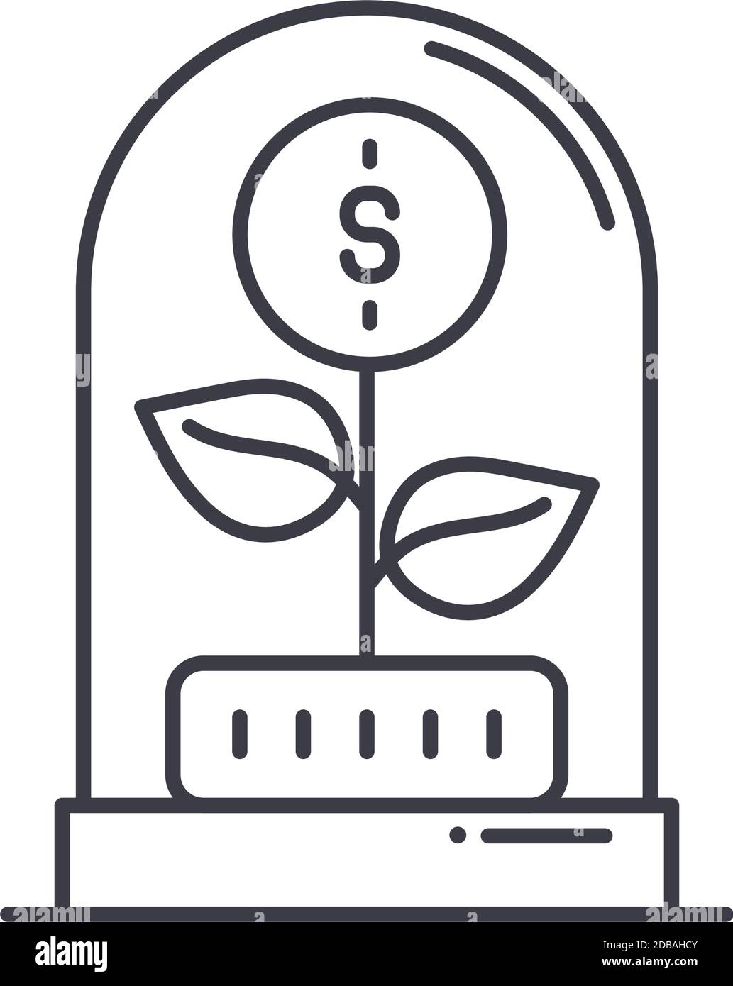 Term savings concept icon, linear isolated illustration, thin line ...