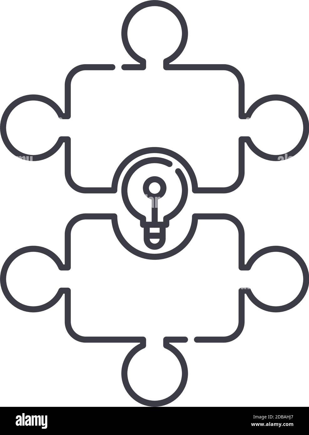 Solution concept icon, linear isolated illustration, thin line vector ...