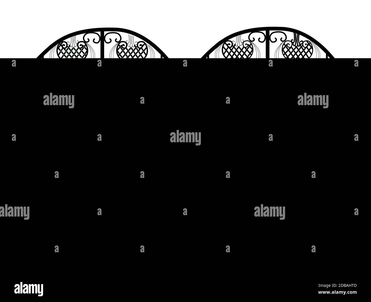 The gate forged. Metal grill. Artistic forging. Iron Vector ...