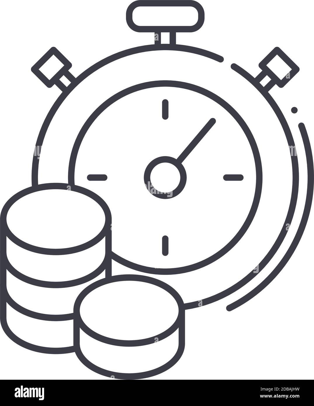 Term savings icon, linear isolated illustration, thin line vector, web ...