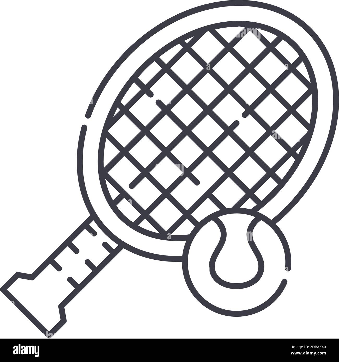 Tennis icon, linear isolated illustration, thin line vector, web design ...