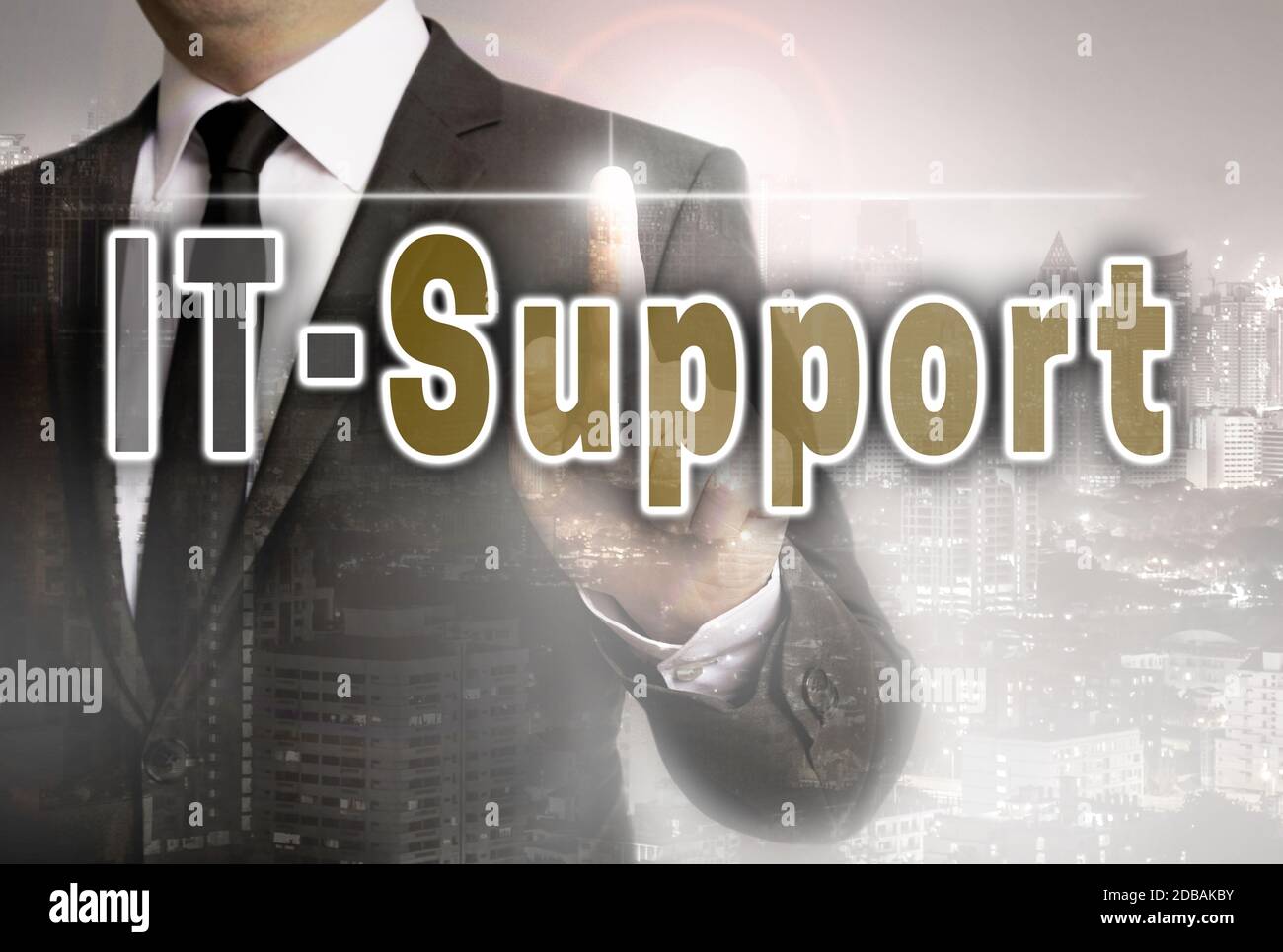 It support is shown by businessman concept Stock Photo - Alamy