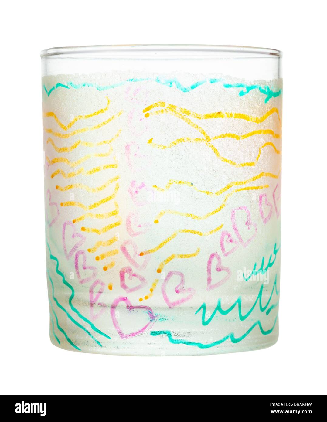 glass painting - handpainted glass isolated on white background Stock ...