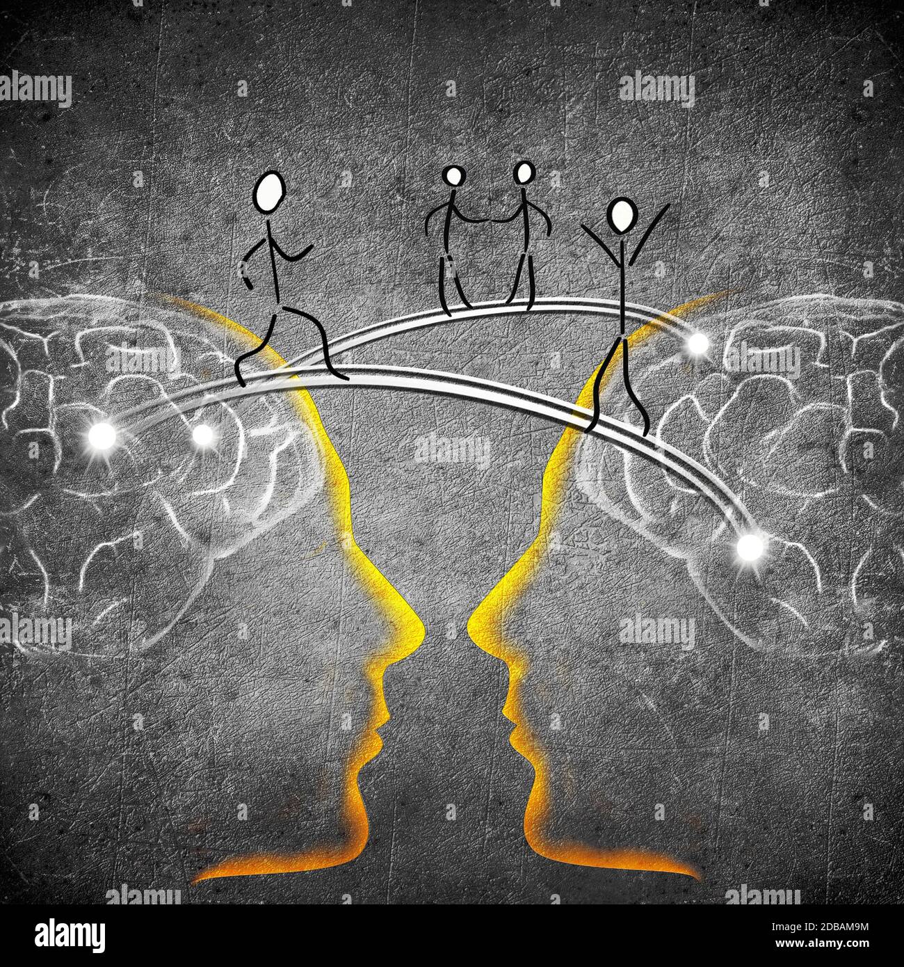 ideas connection concept digital illustration Stock Photo - Alamy