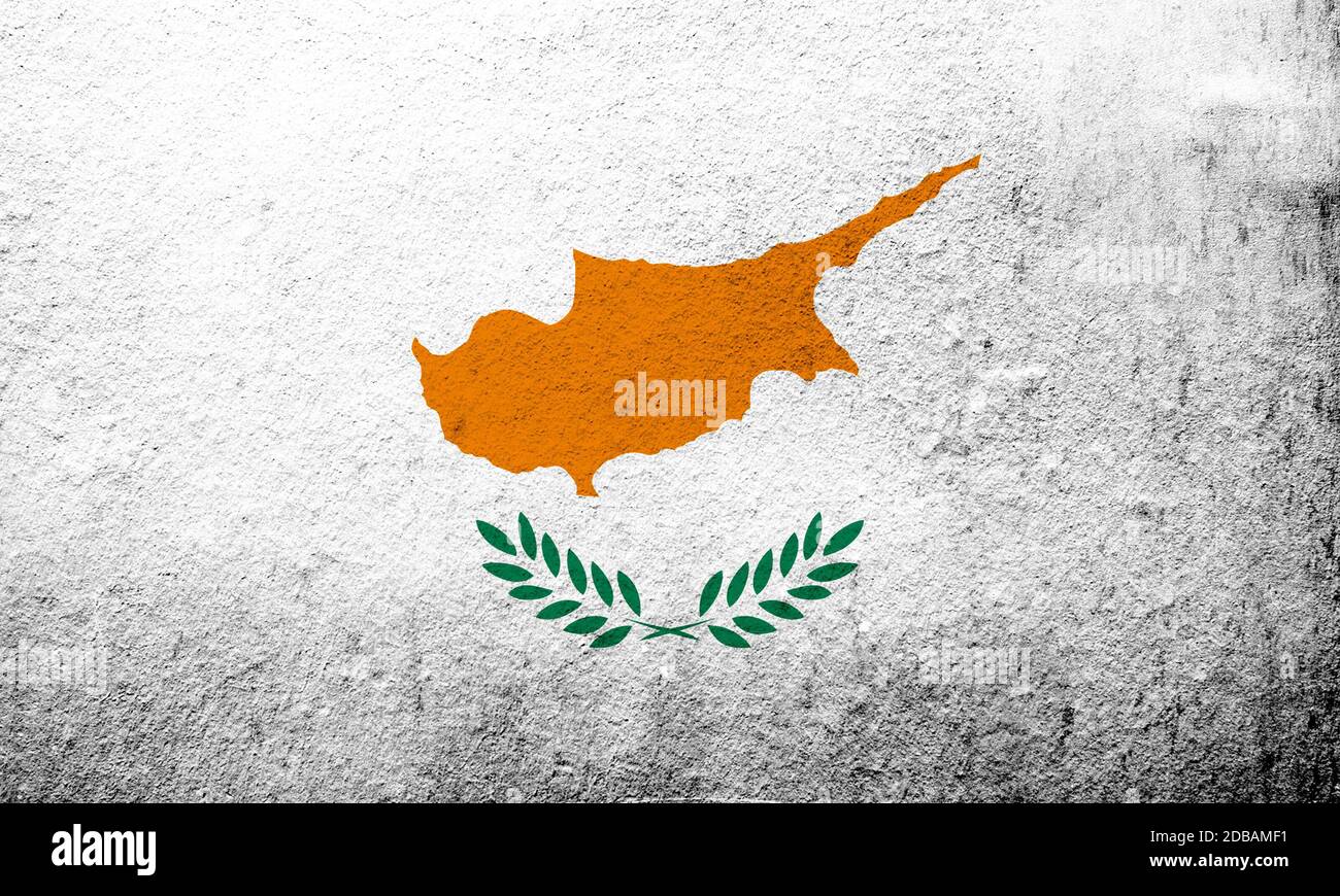 the Republic of Cyprus National flag. Grunge Background Stock Photo - Alamy