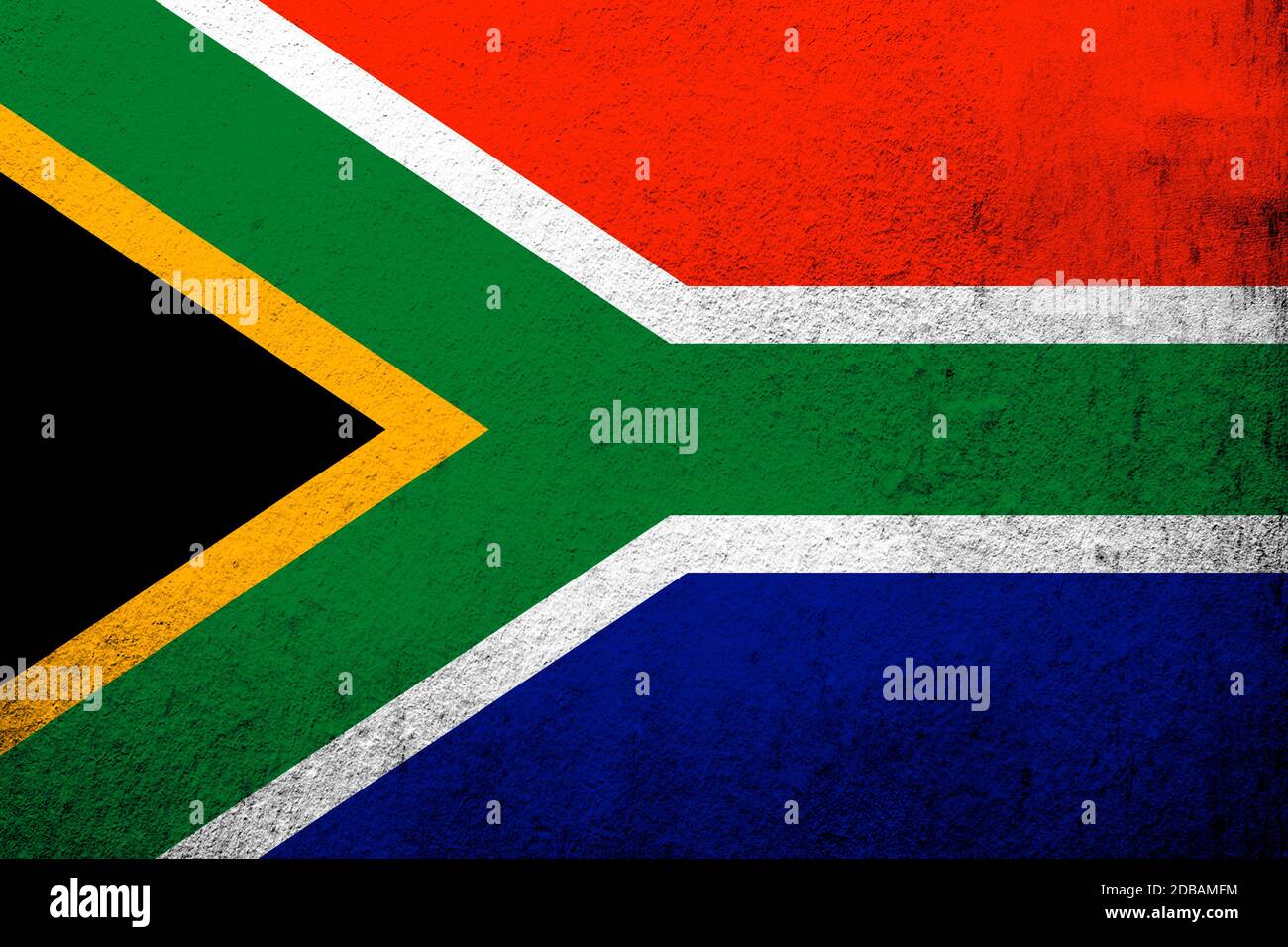 the South Africa National flag. Grunge background Stock Photo - Alamy