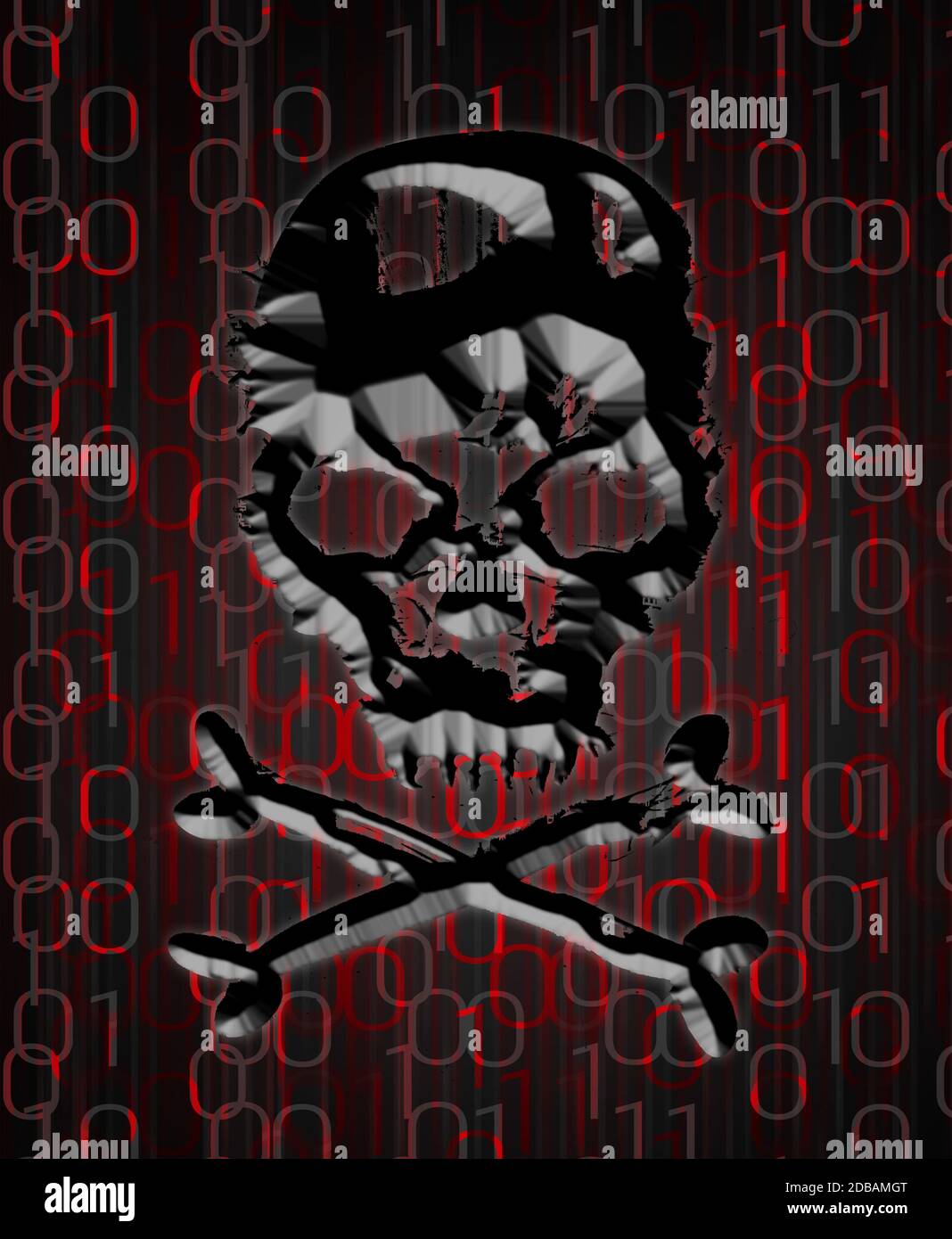deep web concept digital illustration with skull Stock Photo - Alamy