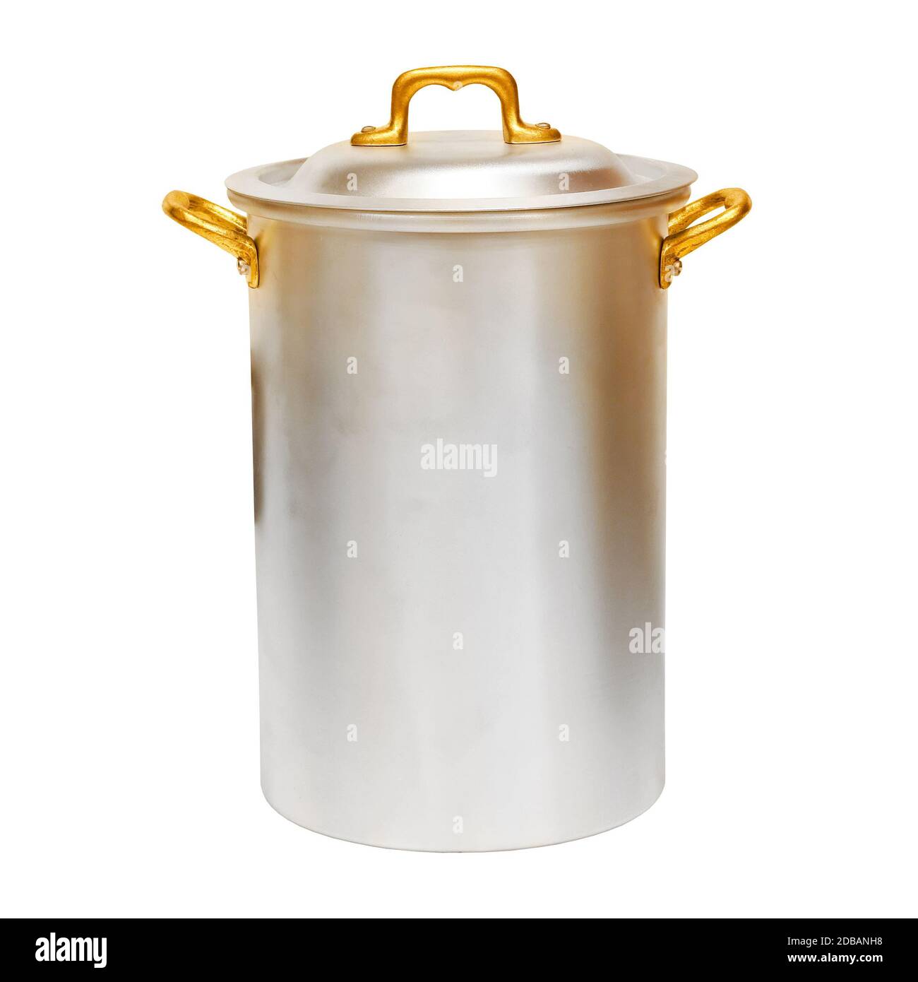 Aluminum metal pot isolated included clipping path Stock Photo - Alamy
